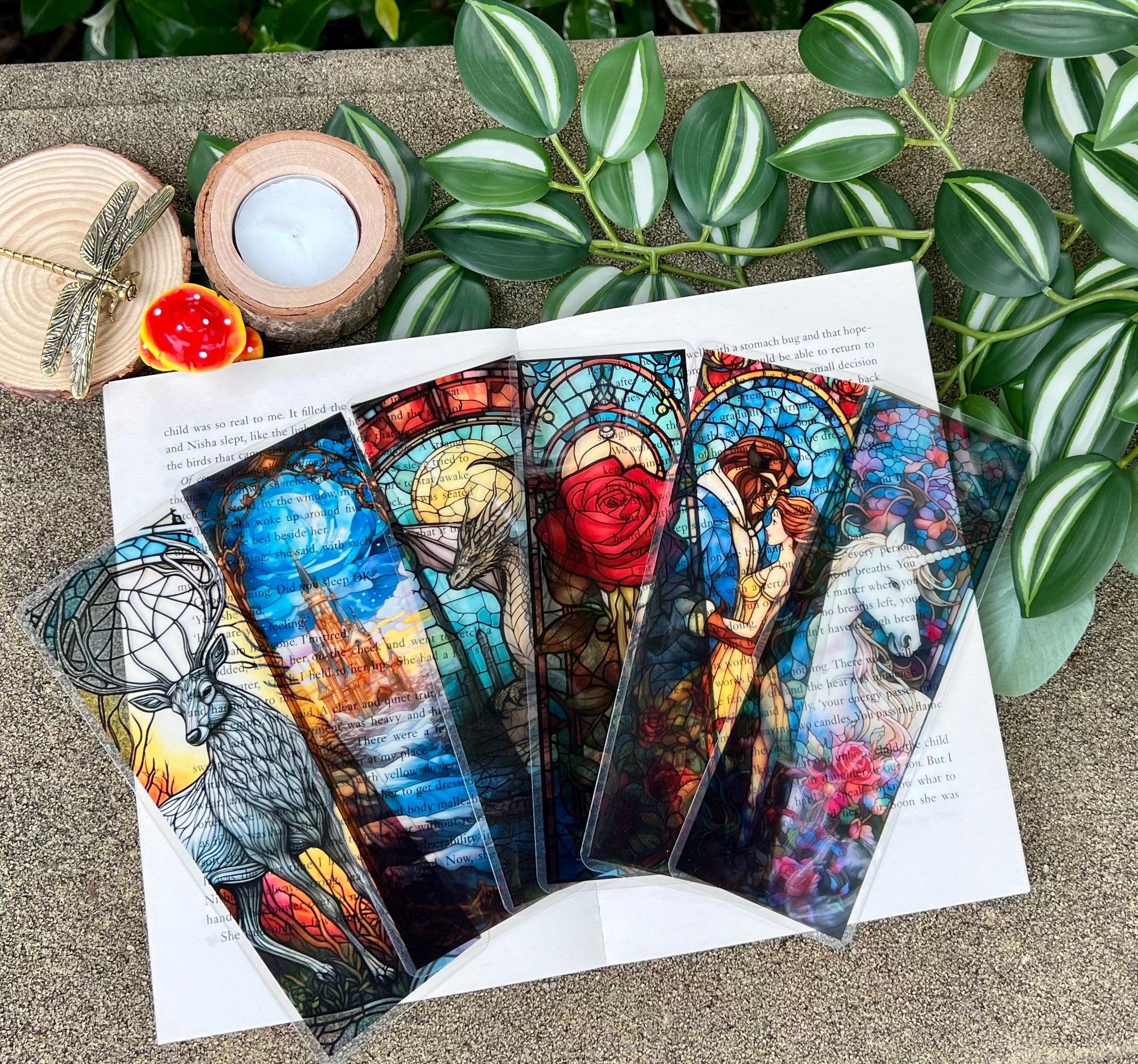 Stained Glass Style Bookmarks – Hooked on a Book