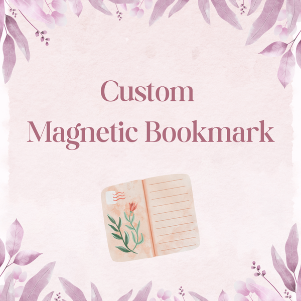 Custom Magnetic Bookmark – Hooked on a Book
